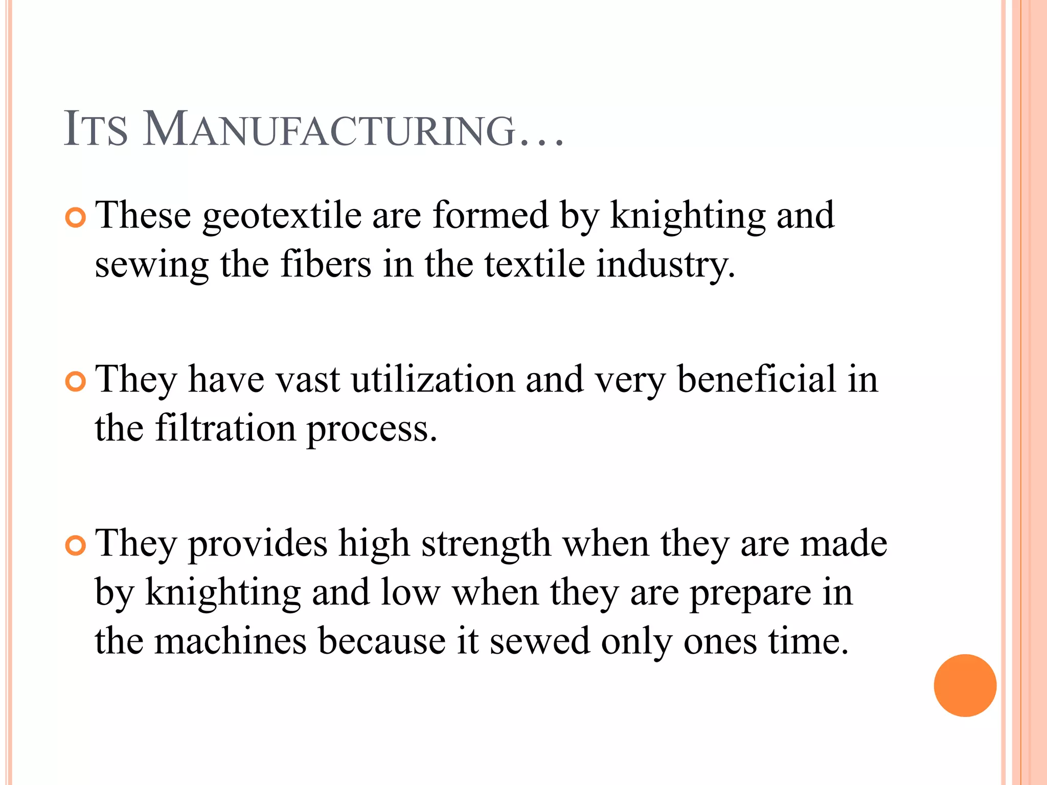 Presentation on geotextile | PPTX