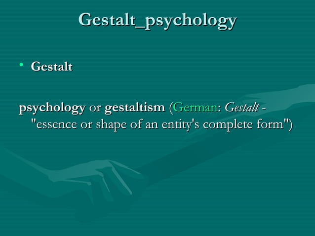 Presentation on gestalt theory | PPT | Science