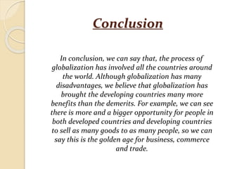Globalization- Impact on Developing Countries | PPTX