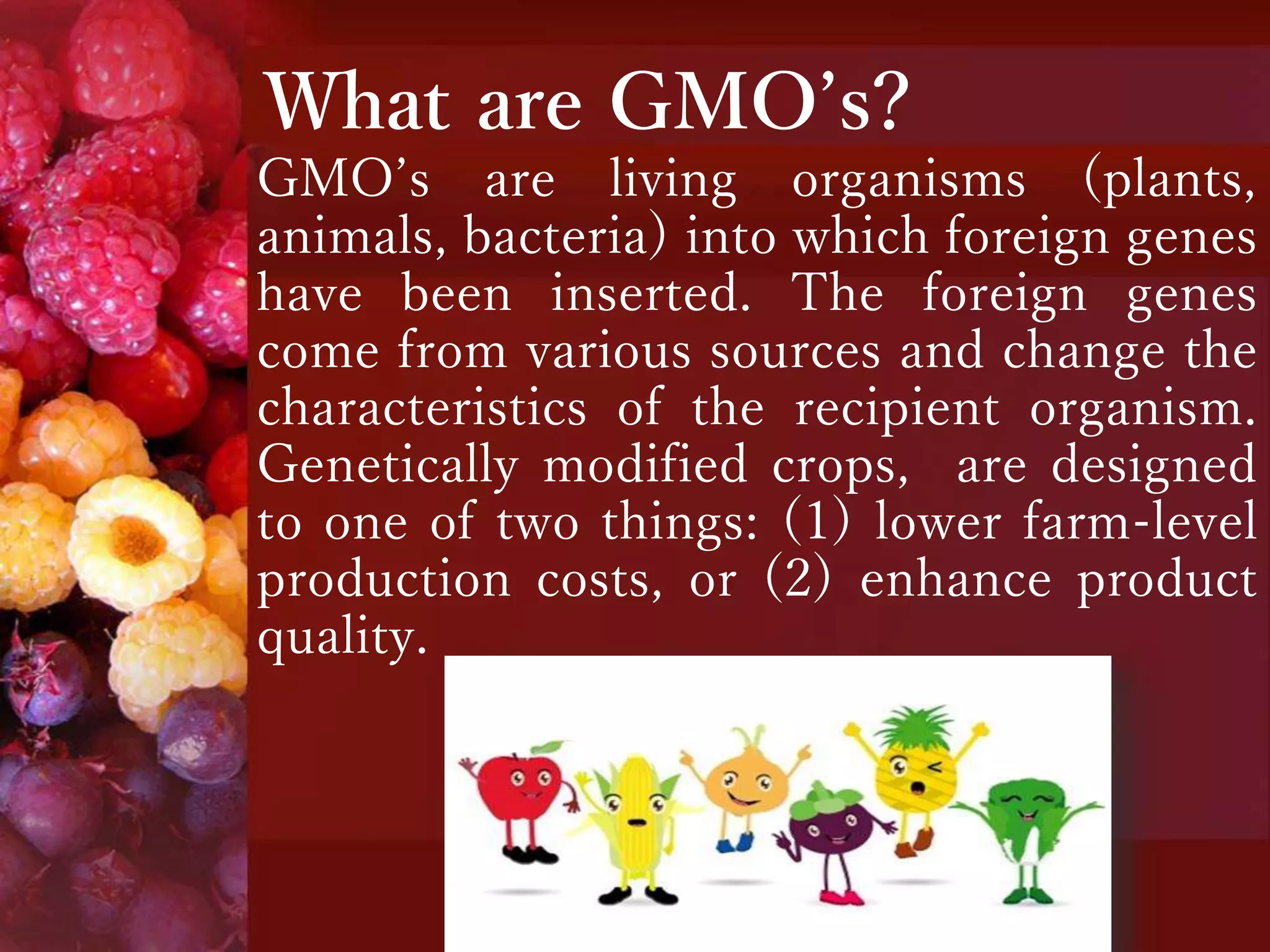 GMO's with their Controversies | PPTX