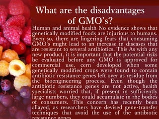 GMO's with their Controversies | PPTX