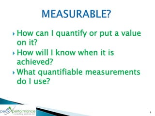 Presentation on goal setting techniques | PPT