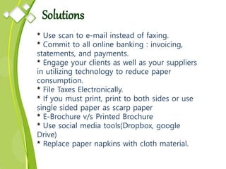 Presentation on Going Paperless | PPTX