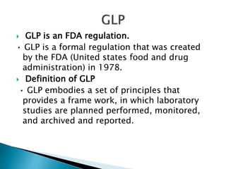 Presentation on good laoratory practice (glp) | PPT
