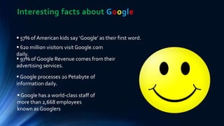 Presentation on google | PPTX | Search | Internet