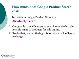 Presentation On Google Base | PPT