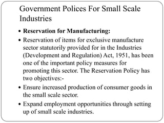 Presentation on government policies for small | PPTX