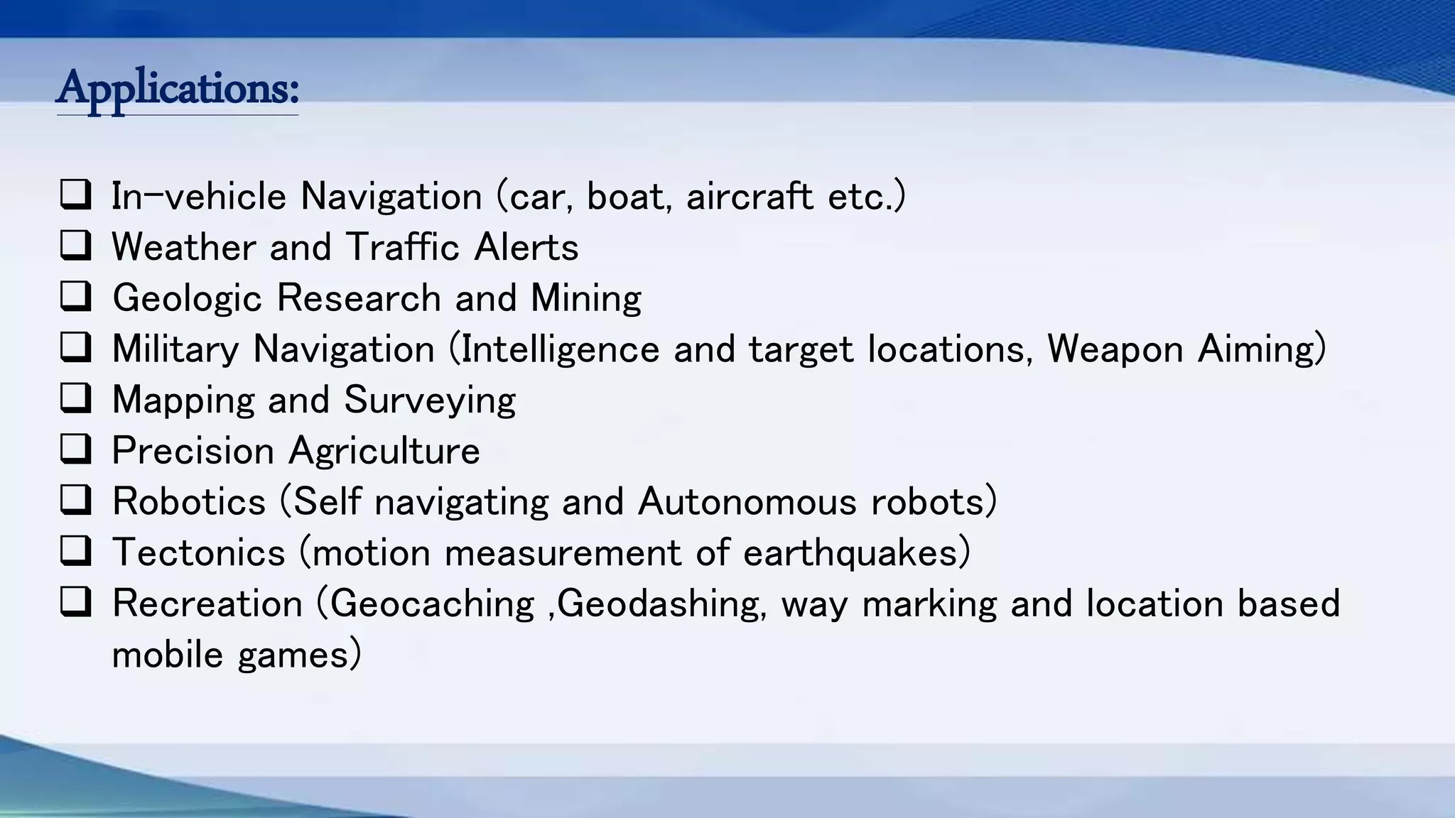 Presentation on GPS (Global Positioning System) | PPTX