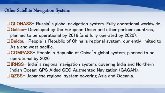 Presentation on GPS (Global Positioning System) | PPTX