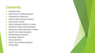 Presentation on green building | PPTX