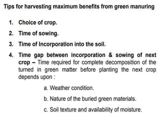 Presentation on green manuring | PPTX