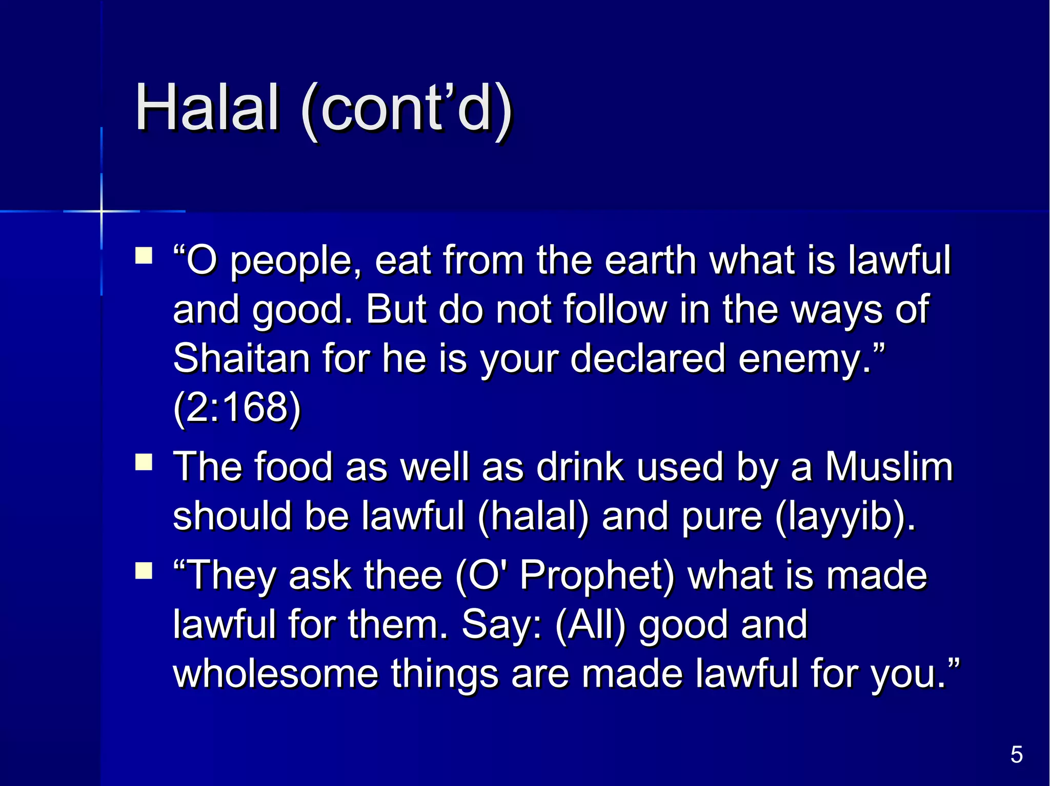 Presentation on halal and haram | PPT