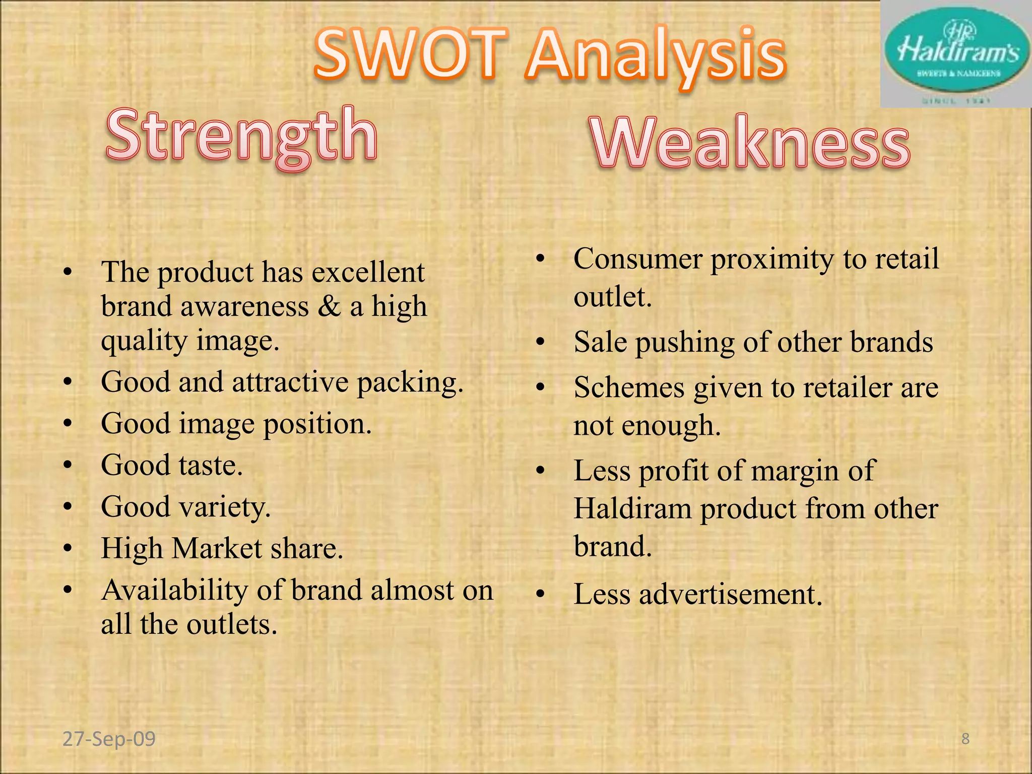 Presentationonhaldiram 090813075702 Phpapp01 | PPT