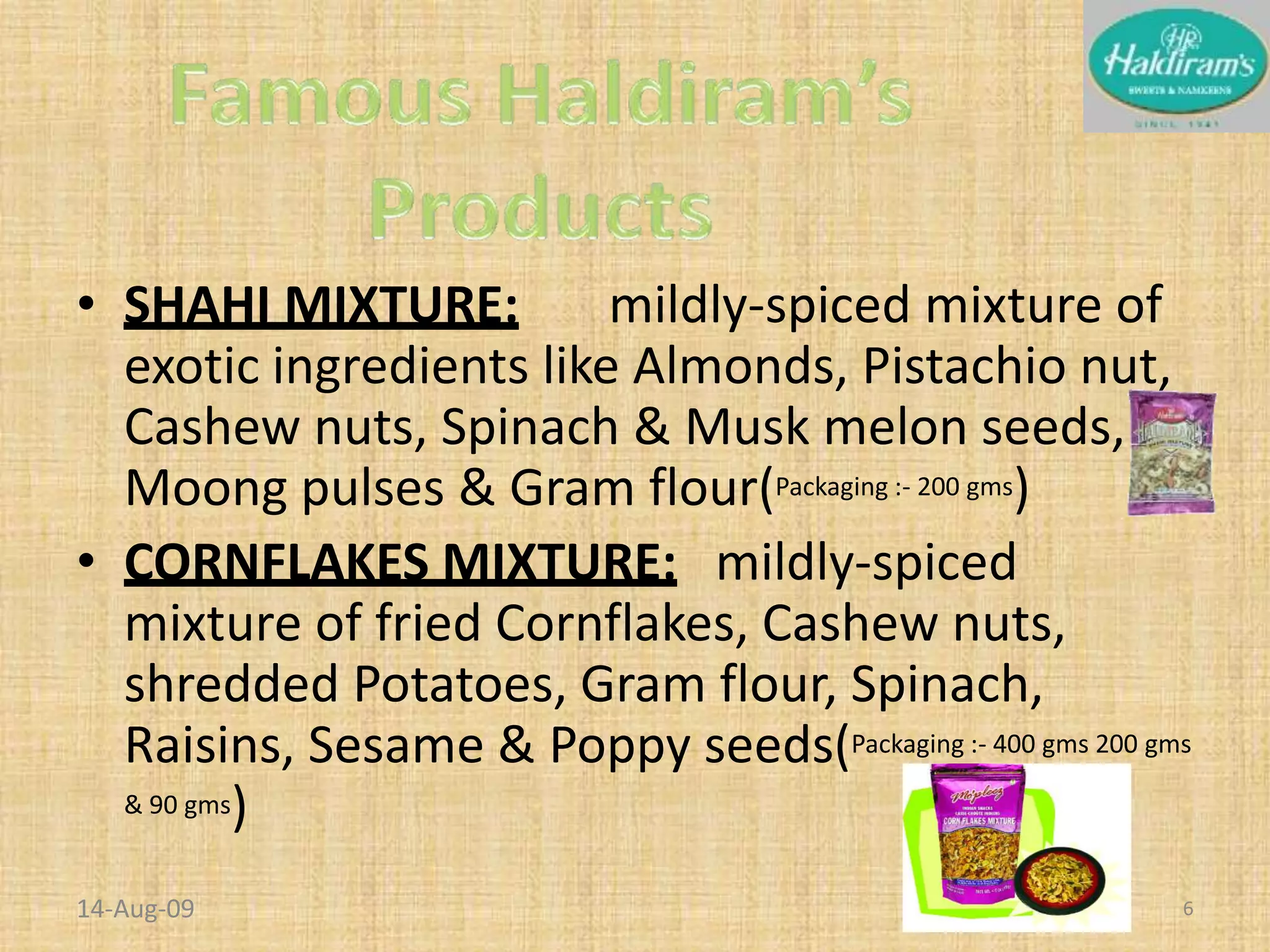 Presentation On Haldiram | PPTX