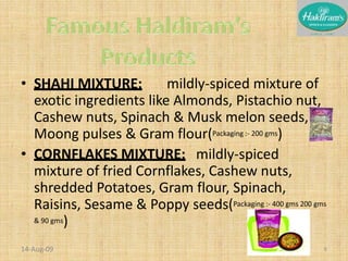 Presentation On Haldiram | PPTX