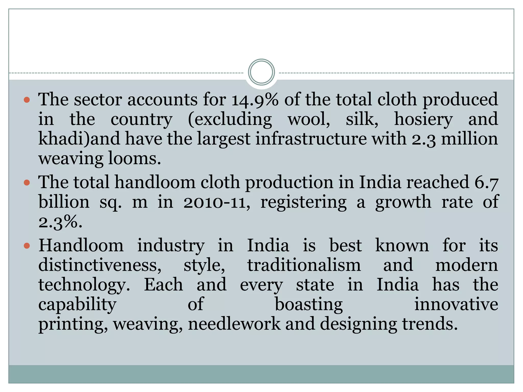 Presentation on handloom industry | PPTX