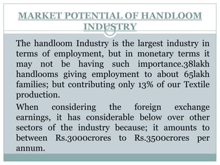 Presentation on handloom industry | PPTX