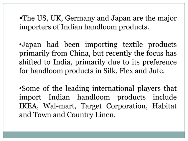 Presentation on handloom industry | PPTX