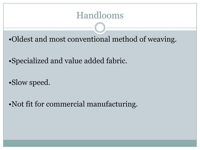 Presentation on handloom industry | PPTX