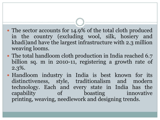 Presentation on handloom industry | PPTX