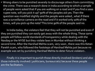 Presentation on harshad mehta scam | PPTX