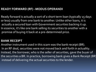 Presentation on harshad mehta scam | PPTX