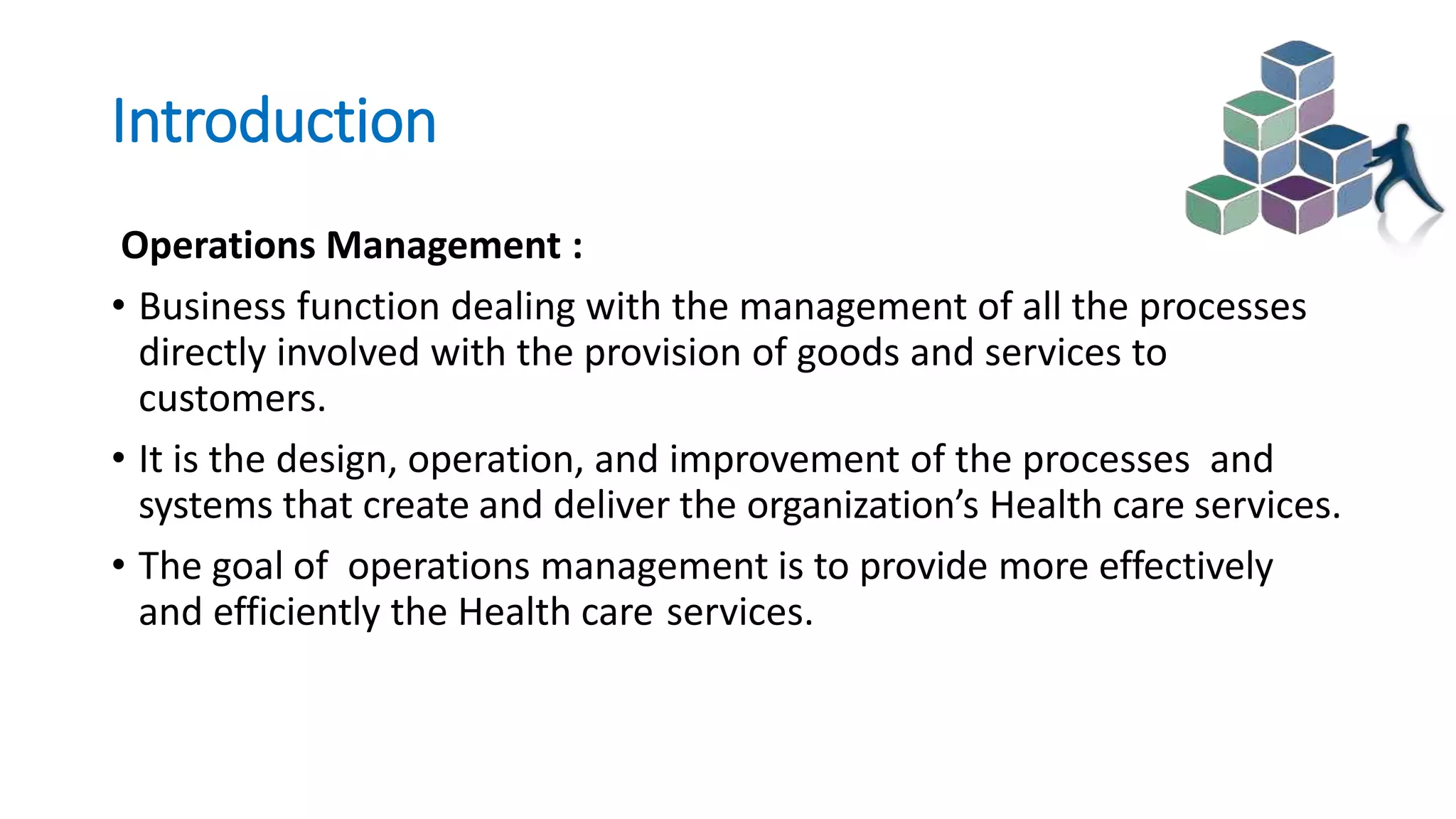 Operational Management in Health Administration | PPTX