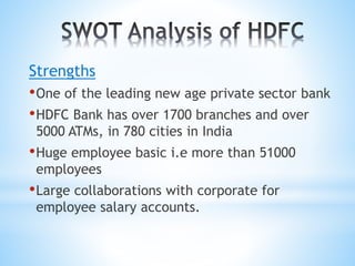 Presentation on hdfc bank. | PPTX | Business Banking & Finance | Business