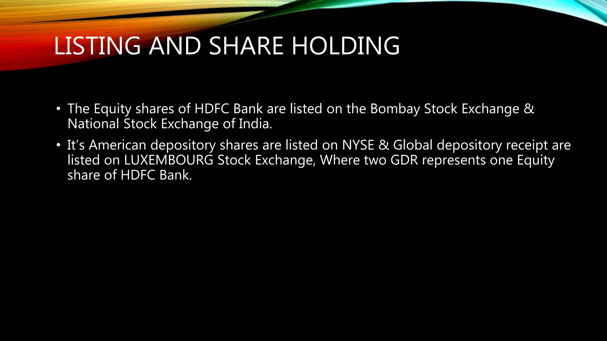 Presentation on hdfc bank | PPTX