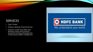 Presentation on hdfc bank | PPTX