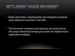Presentation On Historical Development Of Social Work In USA | PPTX