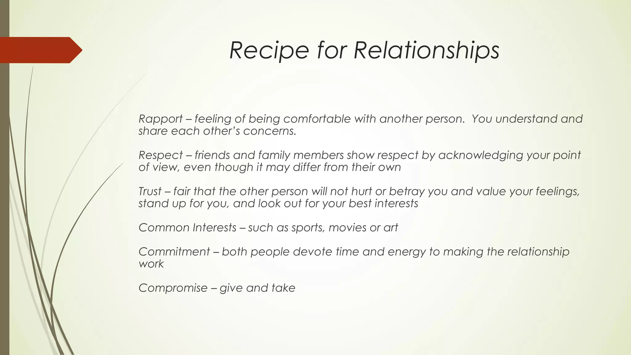 Presentation on healthy relationships | PPT