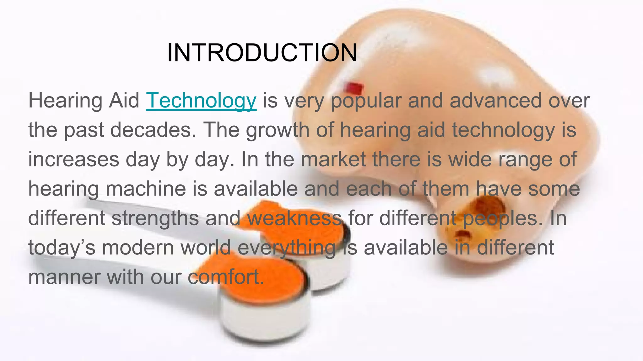 Presentation on hearing aids technology | PDF