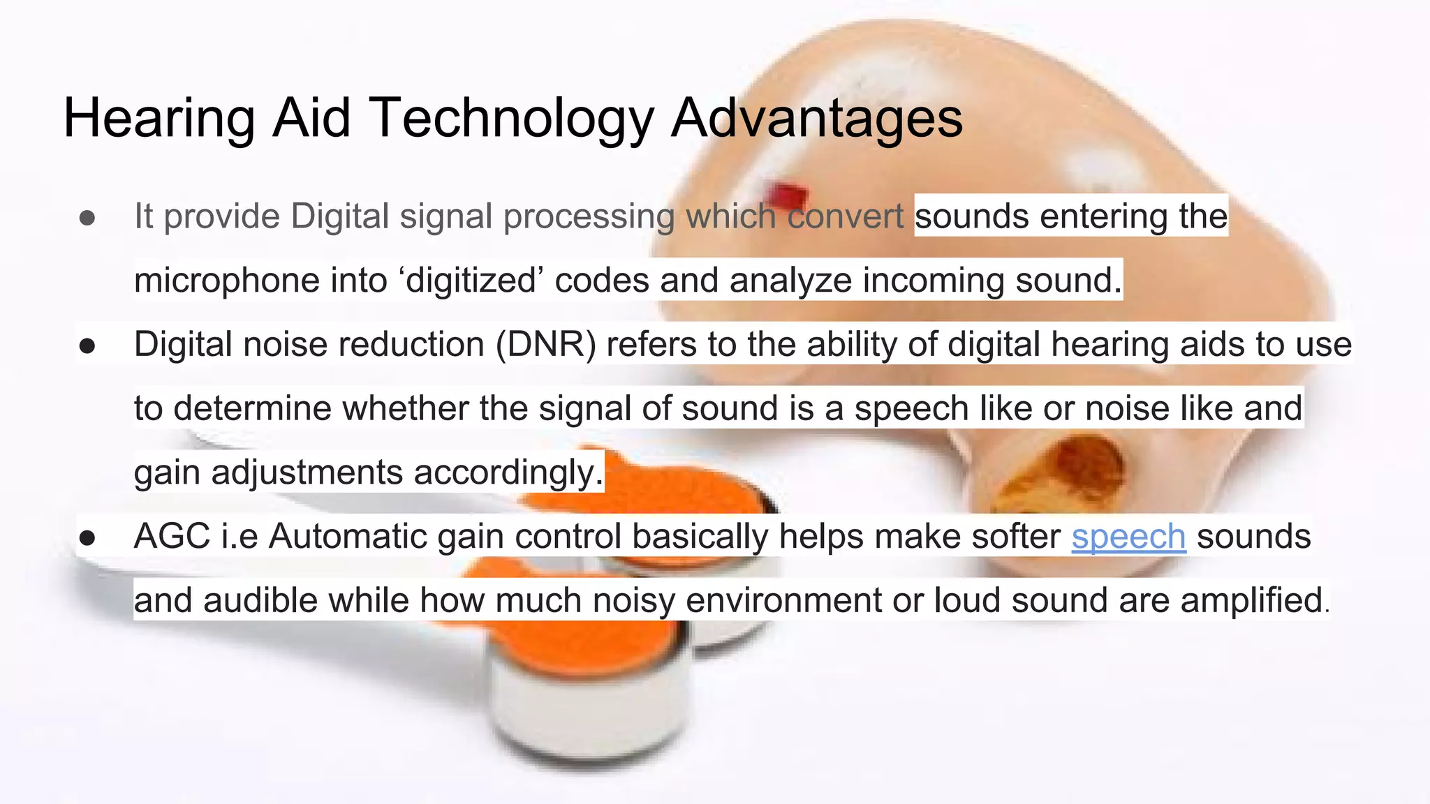 Presentation on hearing aids technology | PDF