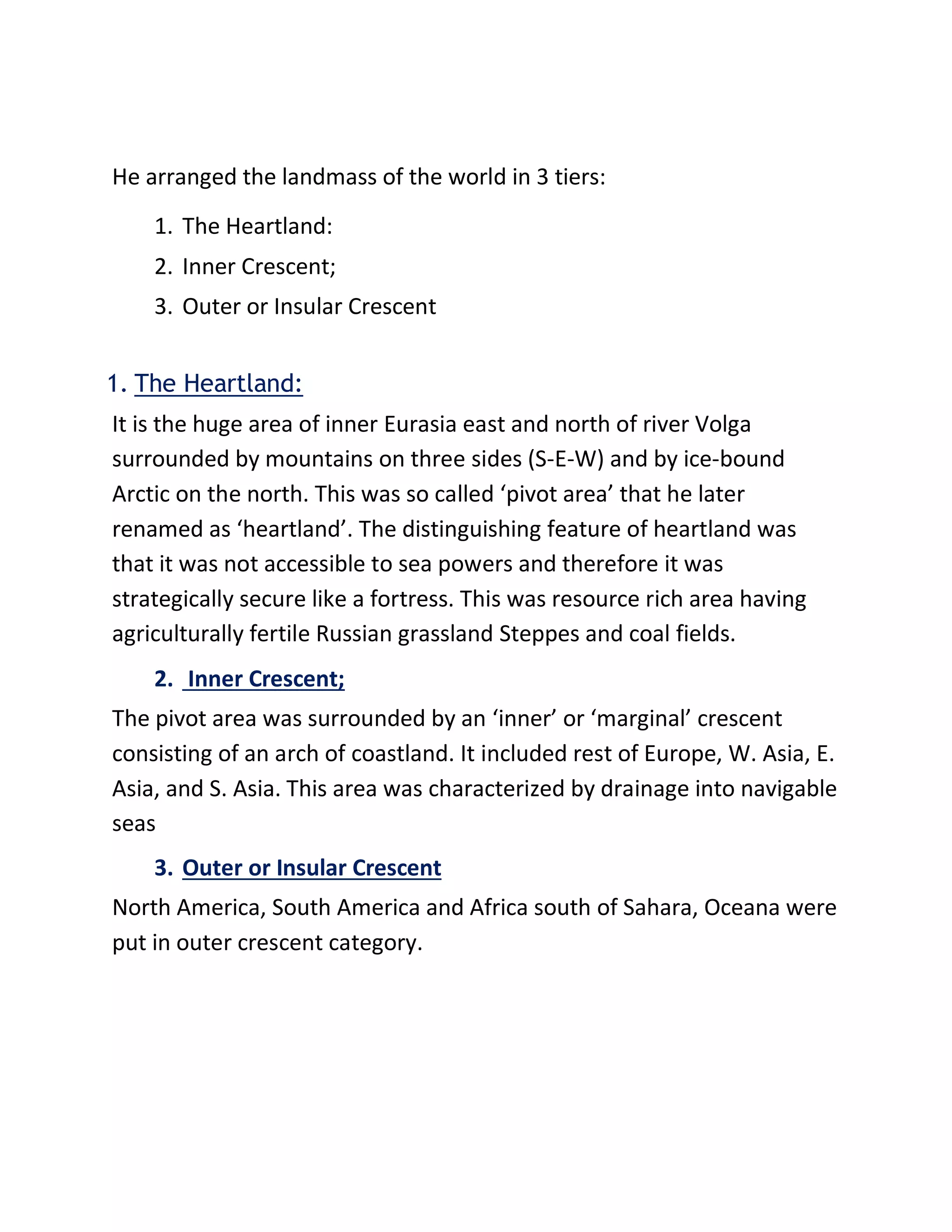 heartland theory & Rimland theory | PDF