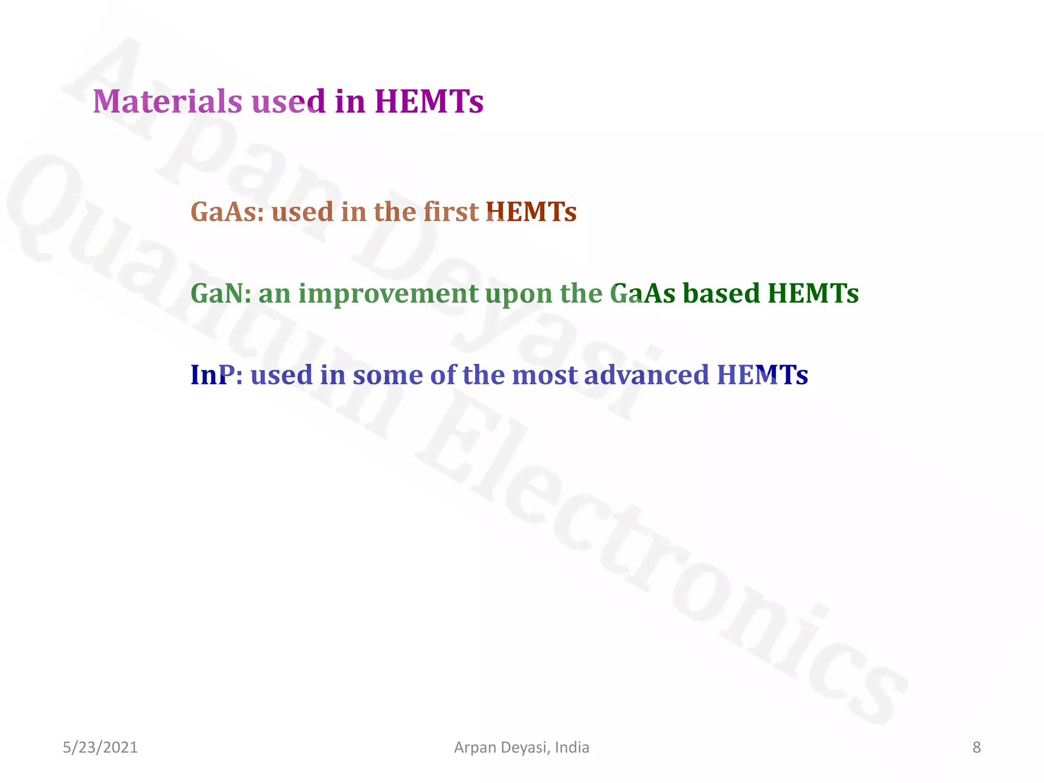 High Electron Mobility Transistor | PDF