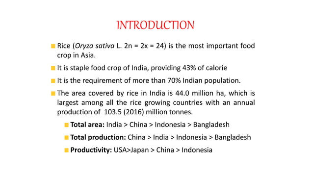 RICE BREEDING | PPTX
