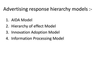 Presentation on hierarchy models and dagmar approach | PPT