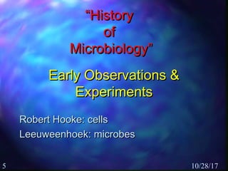 Presentation on history of microbiology.siam (ppt file) | PPT