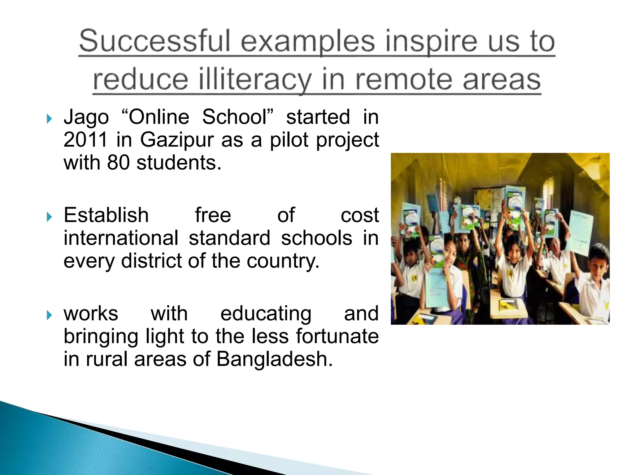 How Online Education Used to reduce illiteracy in remote areas | PPT