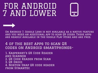 How to Scan a QR Code | PPTX | Technology & Computing