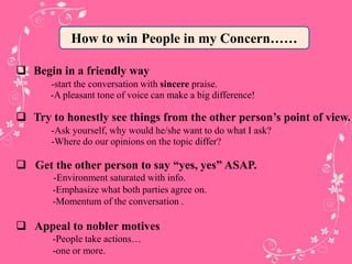Presentation on how to win friends & people | PPTX