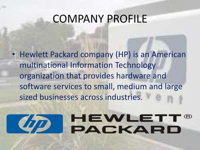Presentation on HP company | PPTX