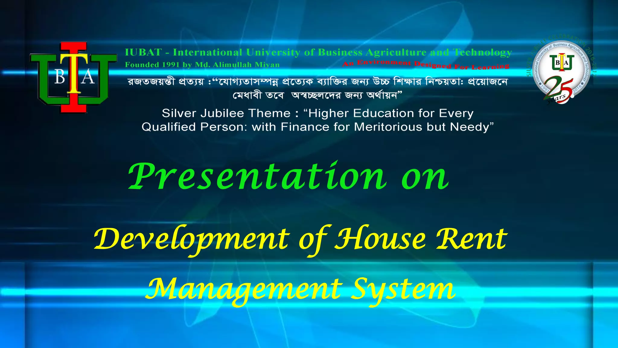 Presentation on House Rent Management System | PDF