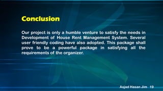 Presentation on House Rent Management System | PDF