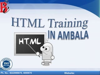 HTML Training Institute in Ambala ! Batra Computer Centre | PPTX | Web ...