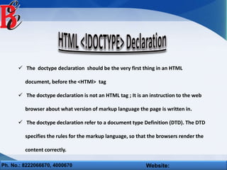 HTML Training Institute in Ambala ! Batra Computer Centre | PPT