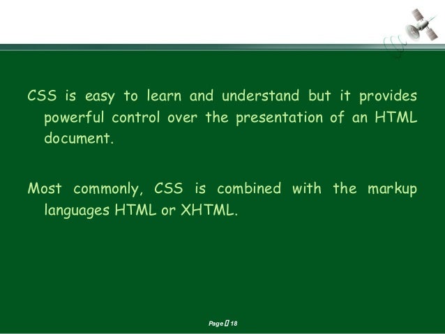 Presentation on html, css