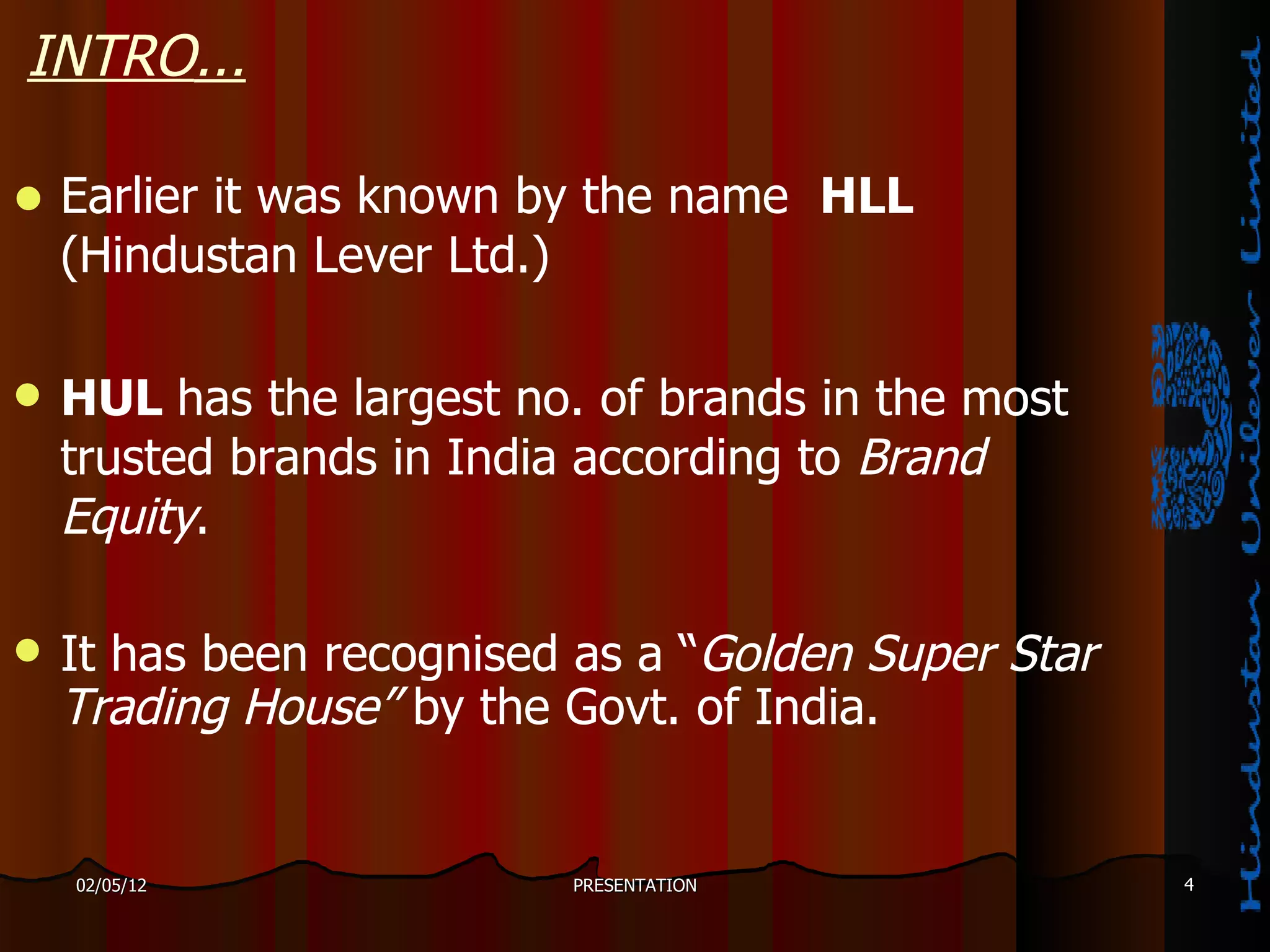 Presentation on hul(v s g) | PPT