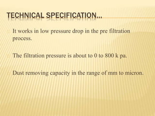 Presentation on hvac pre filtration | PPTX